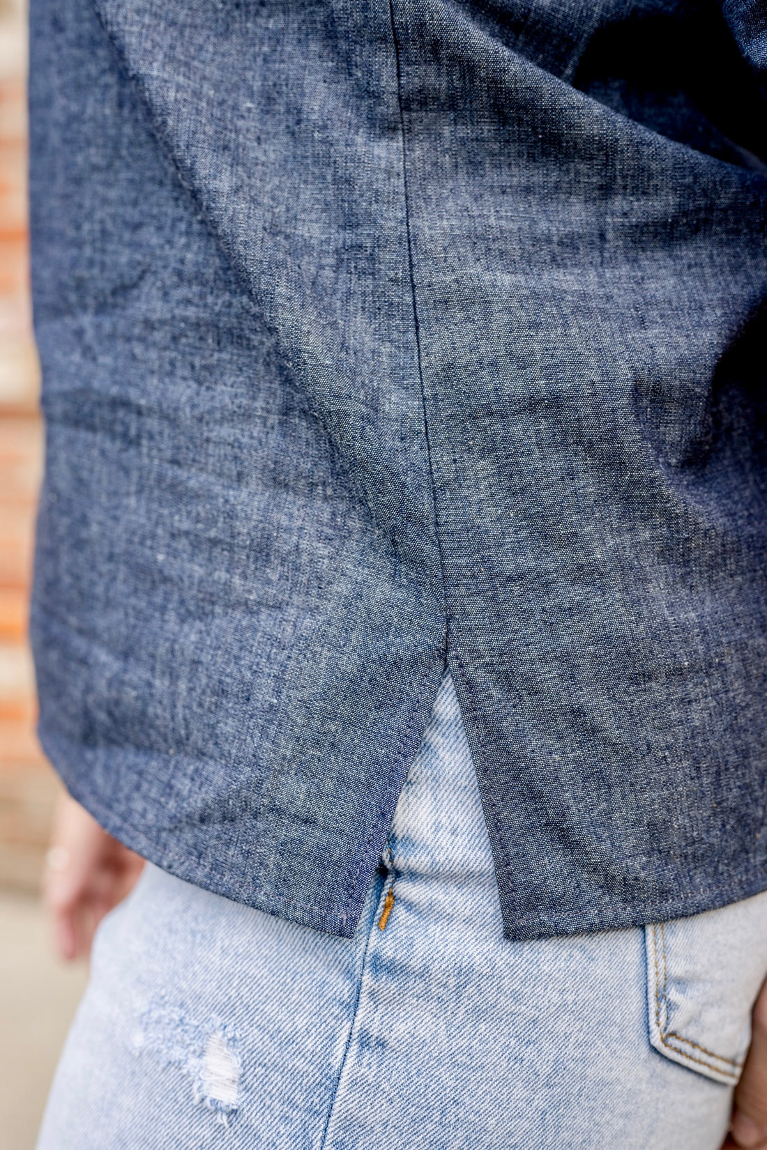 Elbow sleeve with frayed collar – Evolverie Clothing