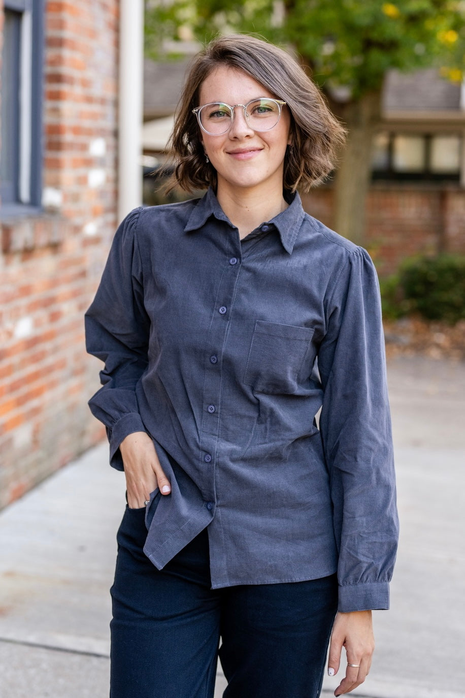 Buttoned Up Blouse Photos Spring Autumn Satin Shirt Women Loose Button